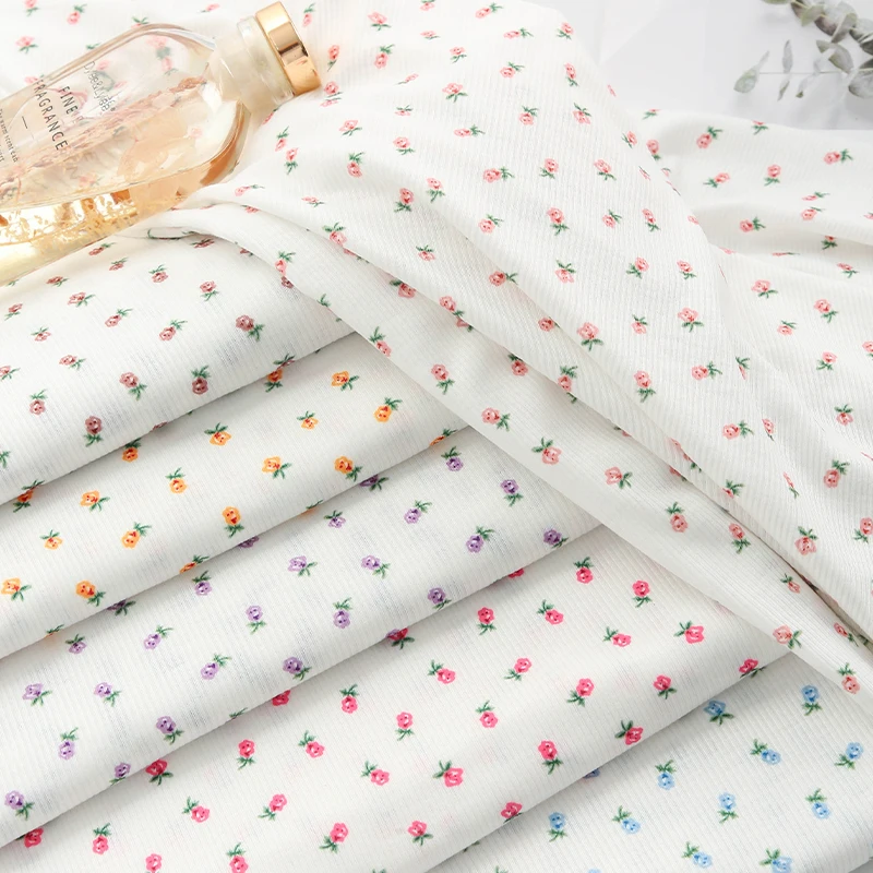 45x140cm Elastic 2X2 Knitted Rib Fabric Spring Summer Dress Shirt ...