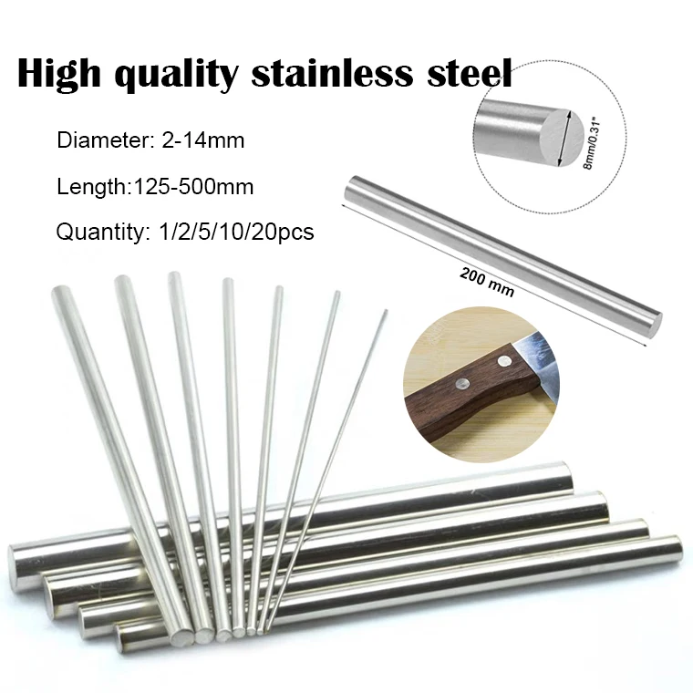 1-20pcs-Stainles-Steel-Round-Rod-Lathe-Bar-Stock-Assorted-for-DIY-Craft ...