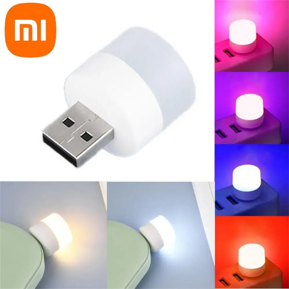 샤오미 미니 USB 플러그 램프 눈 보호 LED 야간 조명, 축제 선물 충전 USB 작은 원형 책 램프 침실 야간 램프| | - AliExpress
