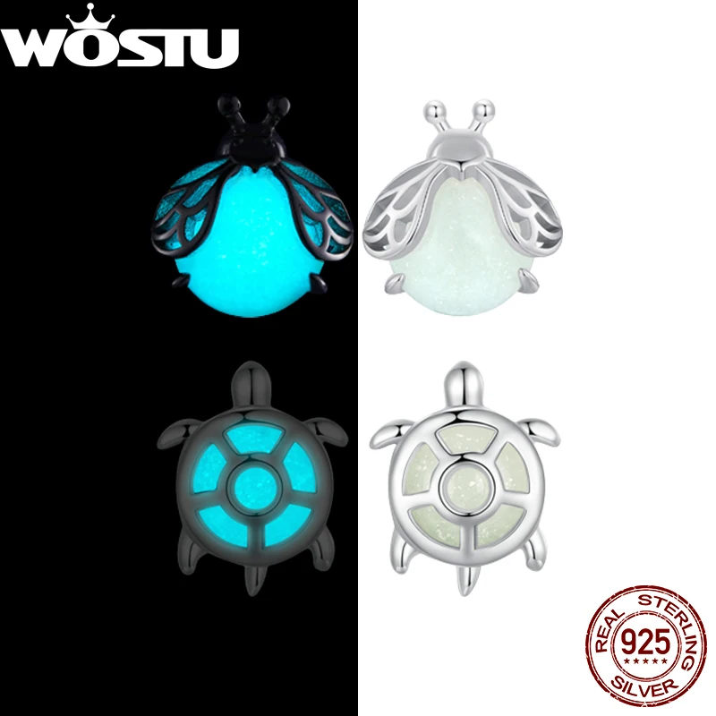 WOSTU-925-Sterling-Silver-Firefly-Sea-turtle-Glow-in-the-Dark-Earrings ...