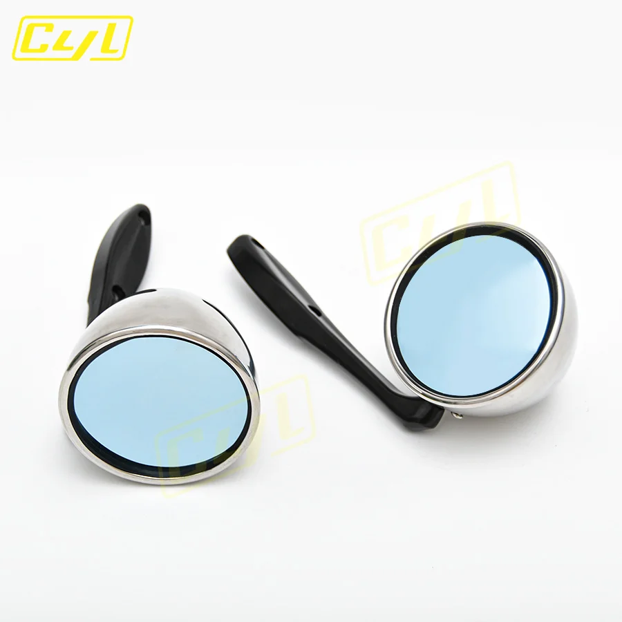 2pcs Universal Classic Vintage Car Rear View Side Mirror Chrome Cover ...