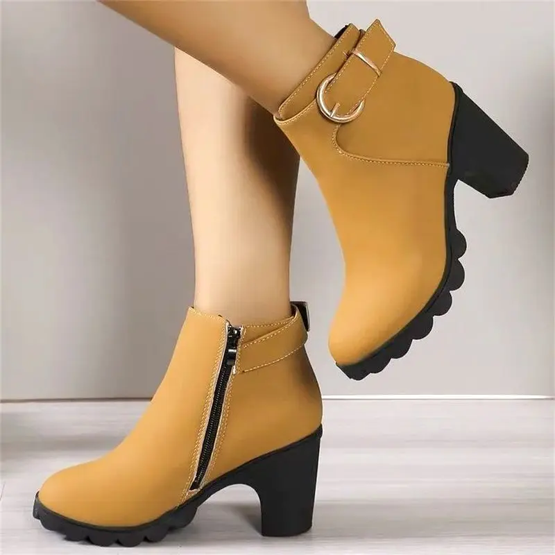 Fashion-Womens-High-Heels-Platform-Fall-Autumn-Winter-Ankle-Boots-Black ...