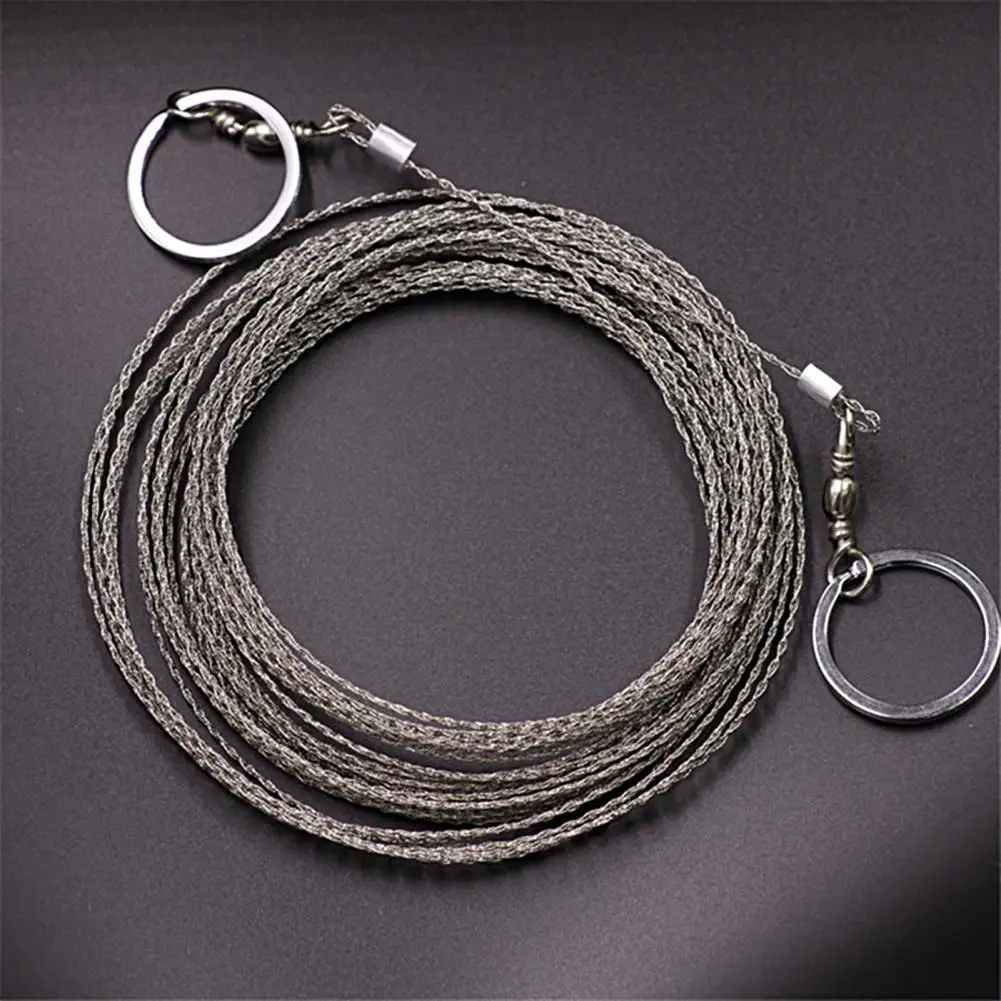 Outdoor Hand-Drawn Rope Saw 304 Stainless Steel Wire Saw Camping Life ...