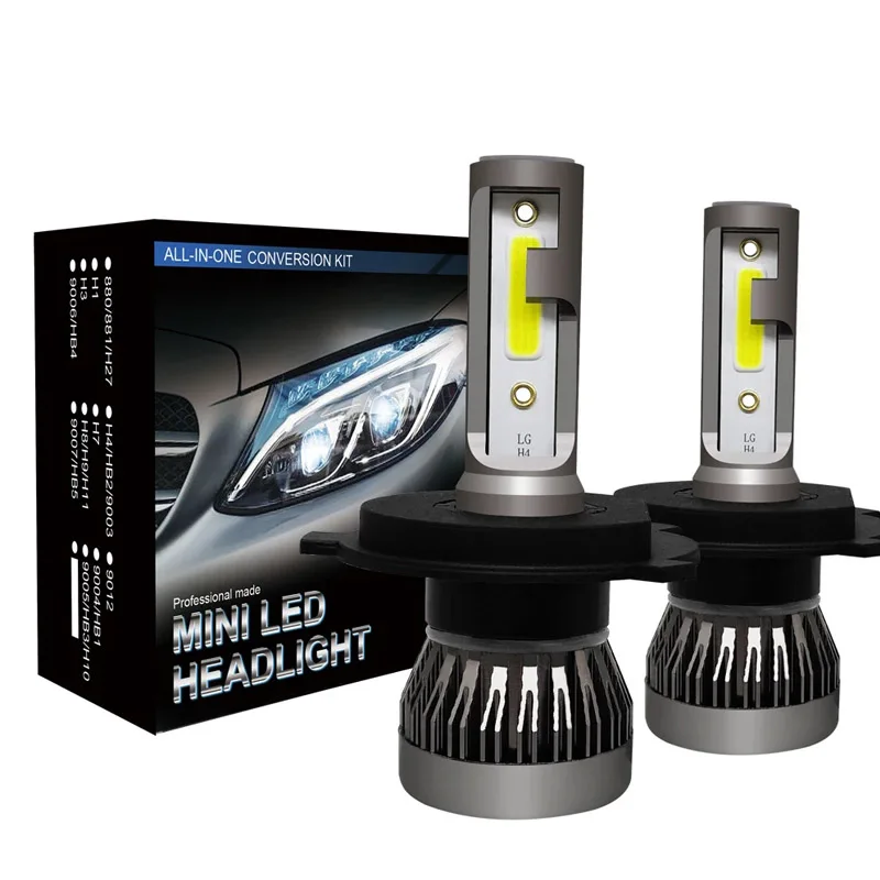 Car Light H7 LED Mini Headlight Bulbs H1 LED H4 H8 H9 H11 Headlamps Kit ...