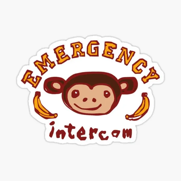 Emergency-Intercom-Monkey-Graphic-5PCS-Stickers-for-Anime-Funny ...