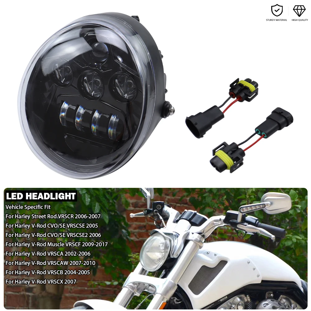 High/Low Beam LED Headlight Assembly Plug And Play Head Light Fits For ...
