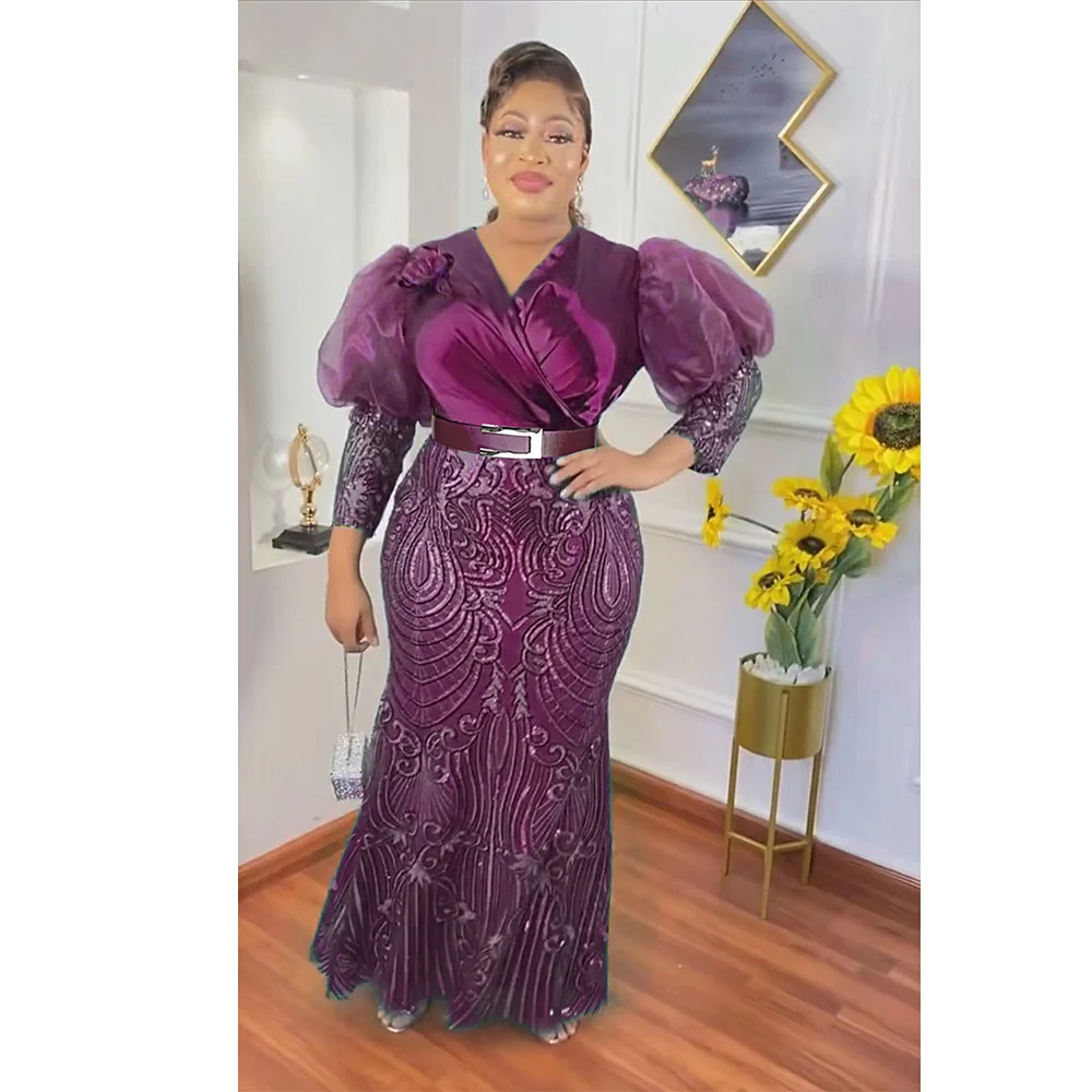 African-Sequins-Dresses-for-Women-Evening-Dress-Plus-Size-Sequin-Mermaid-Bodycon-Dress-Party ...