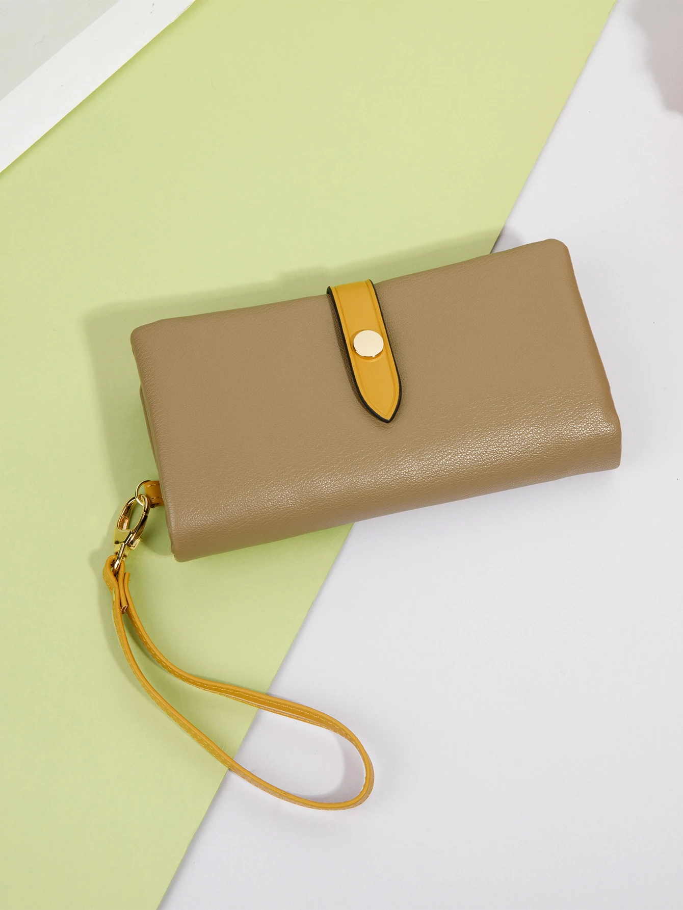 Women-s-Vintage-Soft-Leather-Long-Three-Fold-Wallet-Snap-Button ...