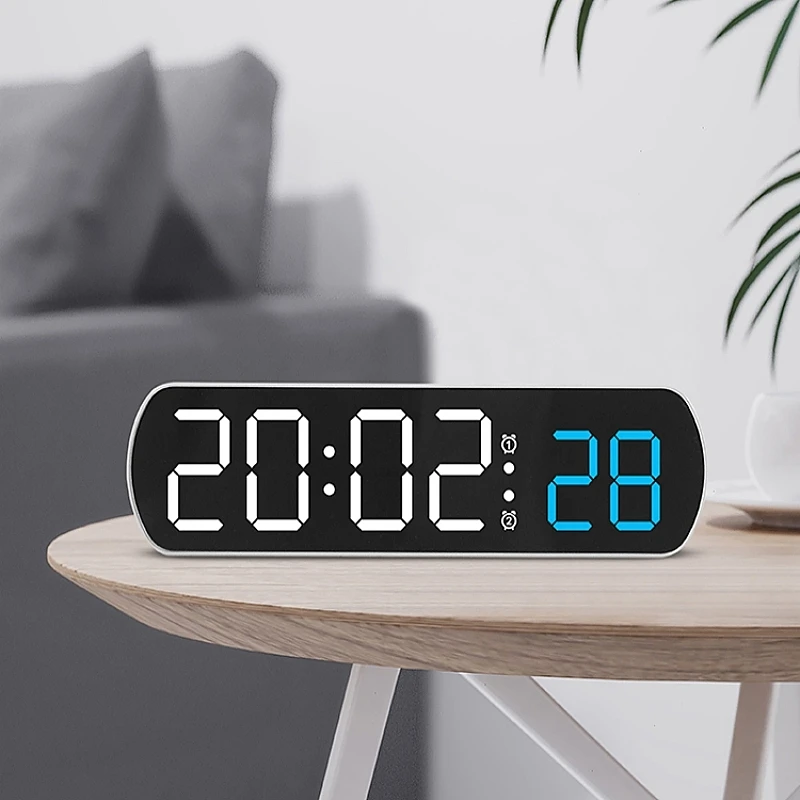 Voice-Control-Digital-Alarm-Clock-TEMP-Date-Timer-Coutdown-Night-Mode ...