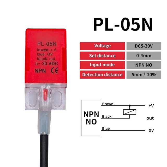 PL-05P PL-05N PS-05P PS-05N Inductive Proximity Switch Sensor Sn-5mm PNP NPN NO 5-30VDC