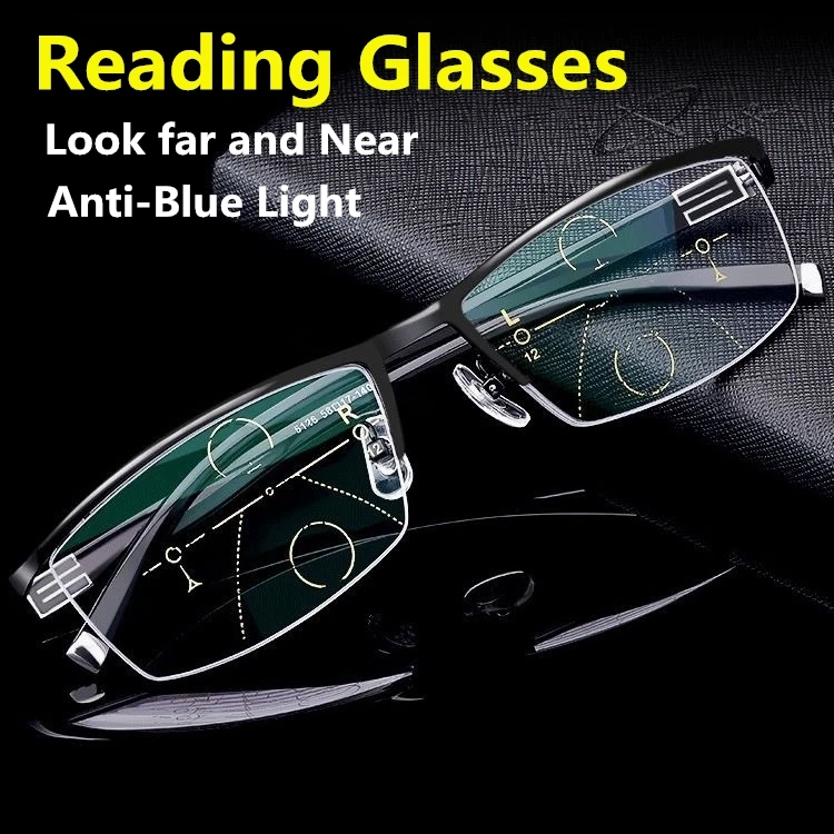 Reading-Glasses-Men-Progressive-Vision-Adjustment-Bifocal-Reading ...