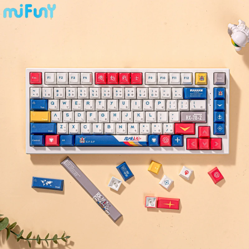 MiFuny-130-Keys-Anime-Gundam-Keycaps-Cartoon-Robot-Keycap-PBT-Dye ...