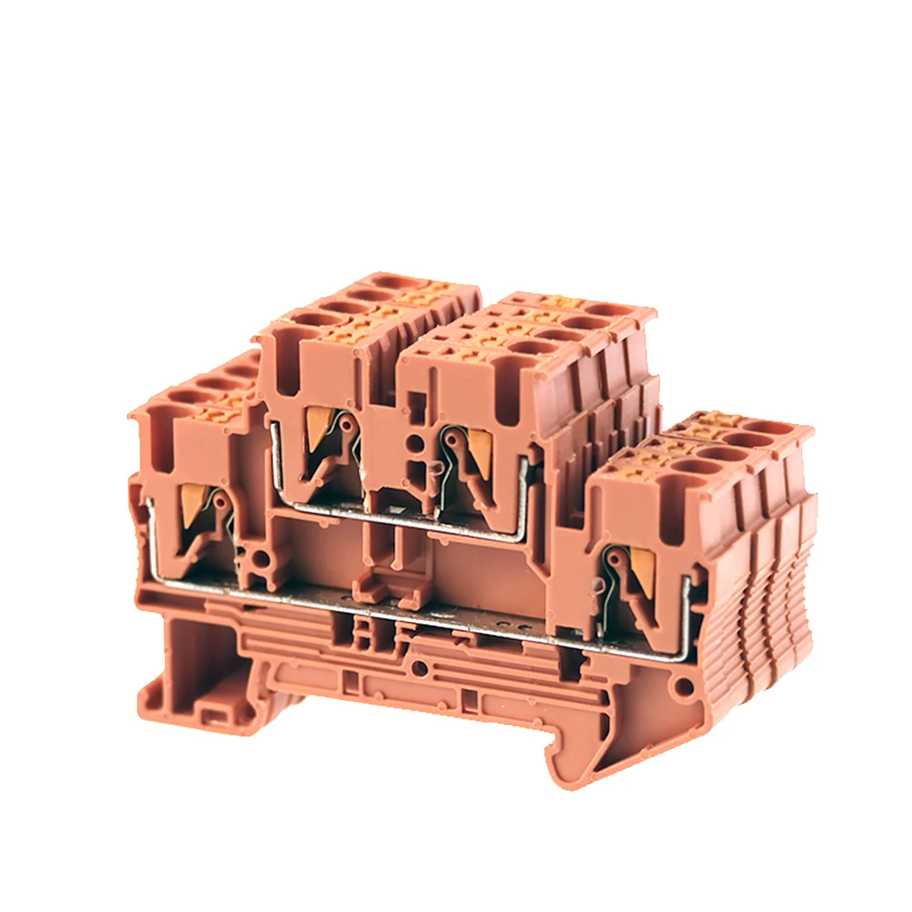 10pcs Din Rail Terminal Block PTTB 2.5 Electrical Connector Double ...