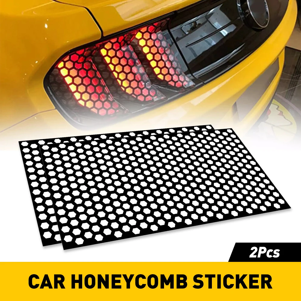 Honeycomb-Car-Sticker-Headlamp-Film-Decals-Car-Light-Stickers-for ...