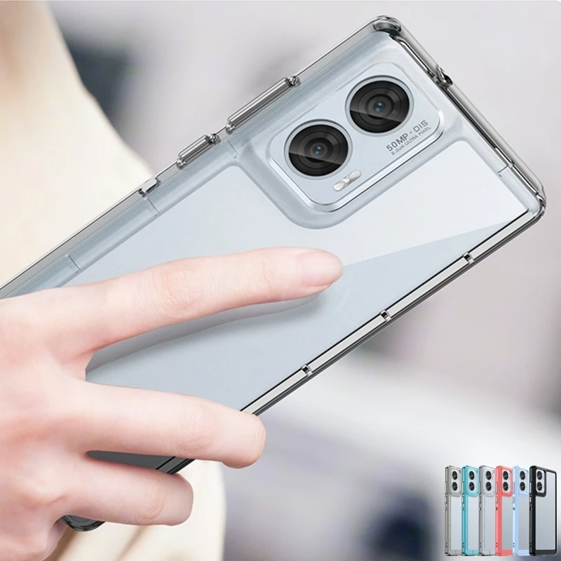 For-Motorola-Edge-50-Fusion-Case-Luxury-Transparent-Silicone-Moto-Edge ...