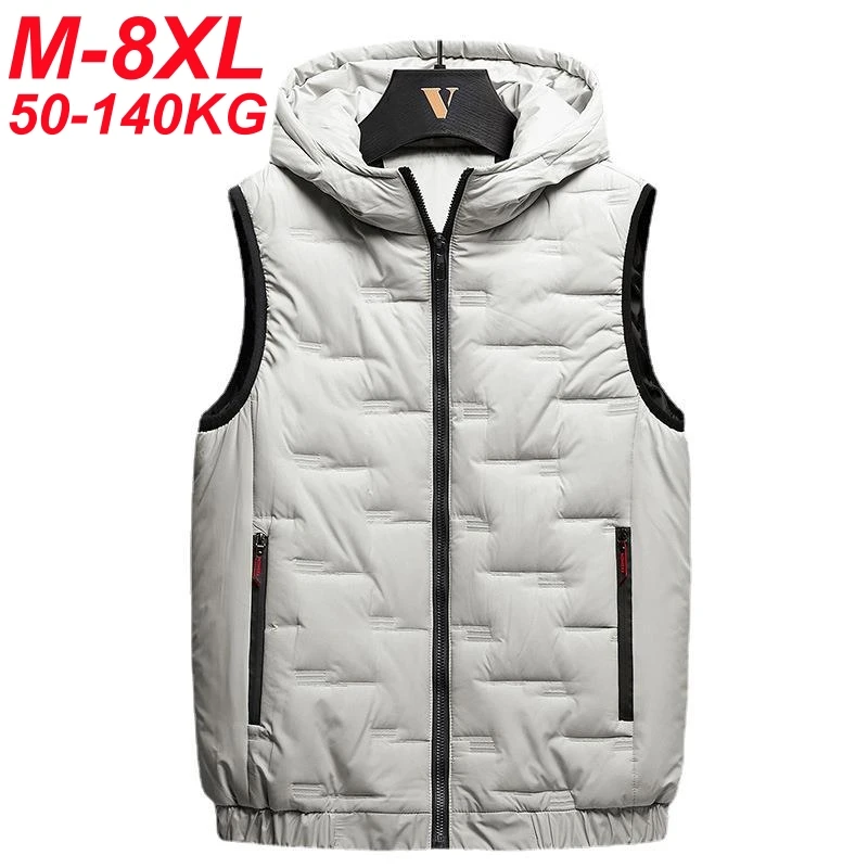 6XL 7XL 8XL Down Cotton Vests Men's Autumn and Winter Large Size ...