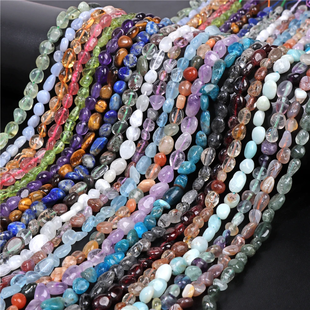 5-8mm Natural Stone Bead Irregular Amethyst Morganite Fluorite Quartz ...