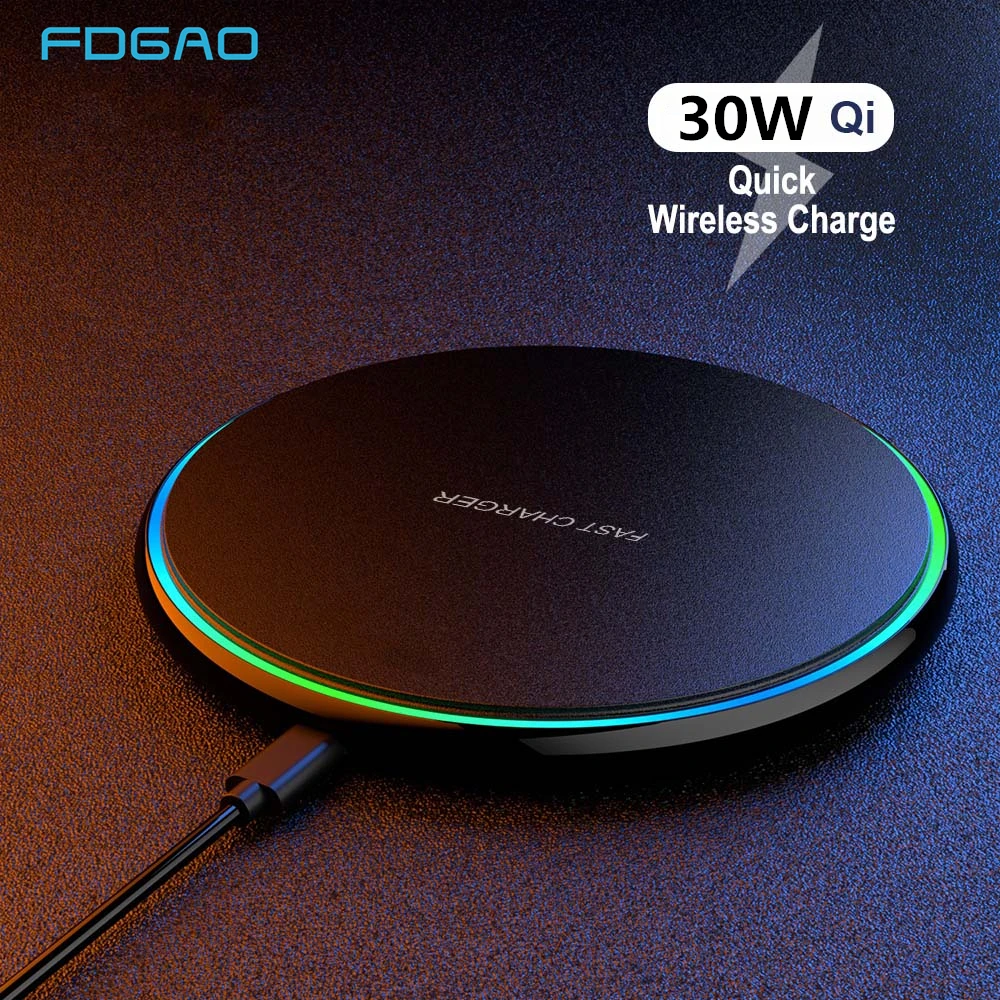 Fdgao 15w Wireless Charger Usb C Fast Charging Pad 10w Quick Charge Qi ...