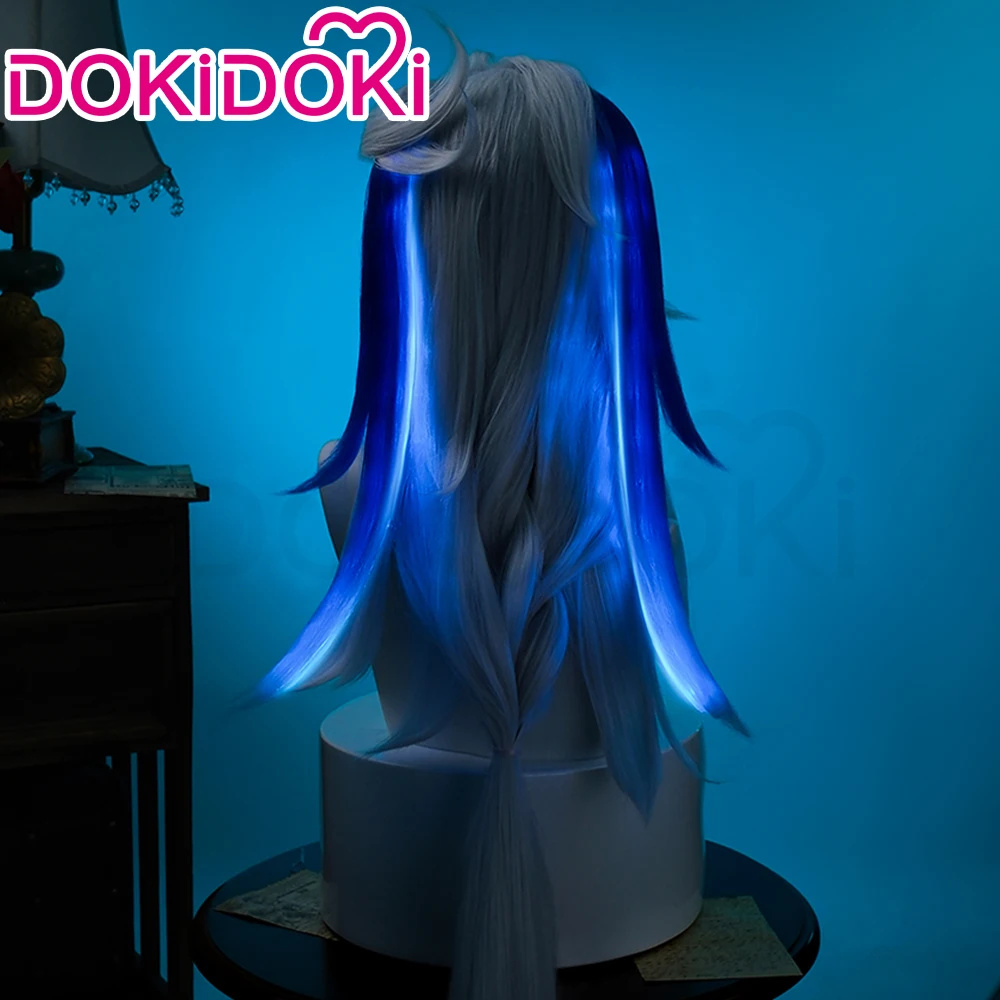 IN STOCK Neuvillette Front Lace Wig Luminous Cosplay Game Genshin ...