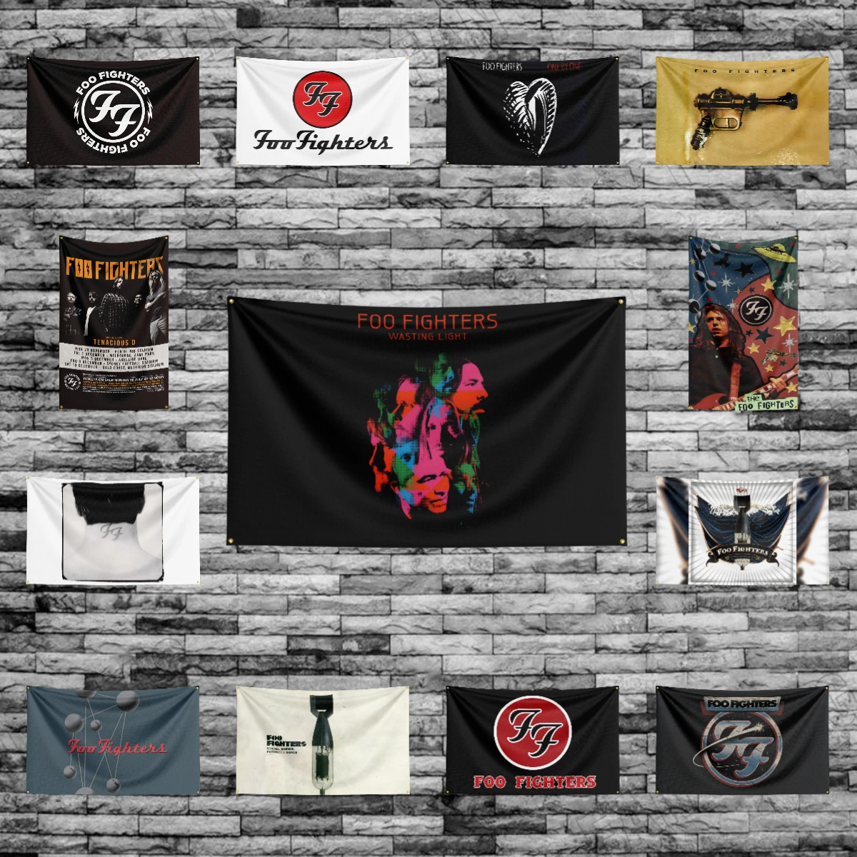 3x5 Ft Heavy Rock Band-F-Foos Fighters Flag Polyester Digital Printing ...