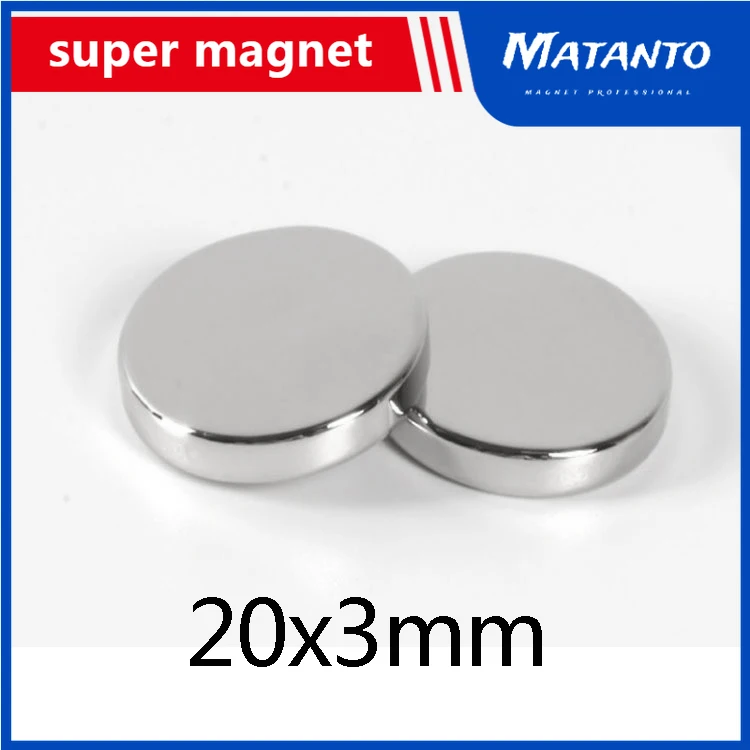 5/10/20pcs 20x3 Sheet Neodymium Magnet 20mmx3mm Round Powerful NdFeB ...