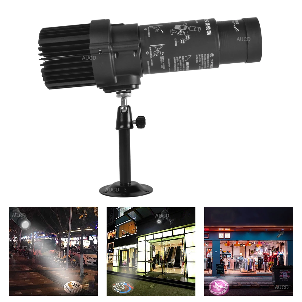 Custom 37mm/1.46" RGB Gobo Card + Static 20W HD LED AD Projector Logo ...