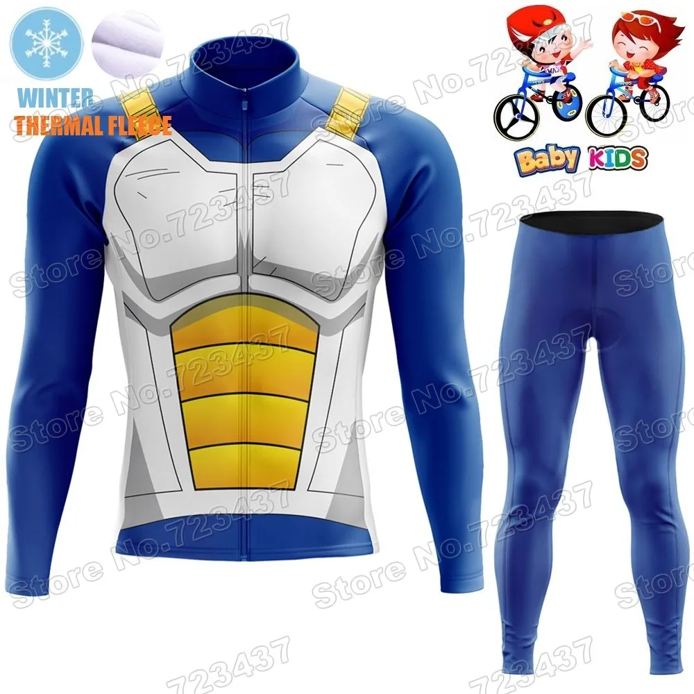 Ensemble de maillot de cyclisme Vegeta pour enfants, veste thermique de ...