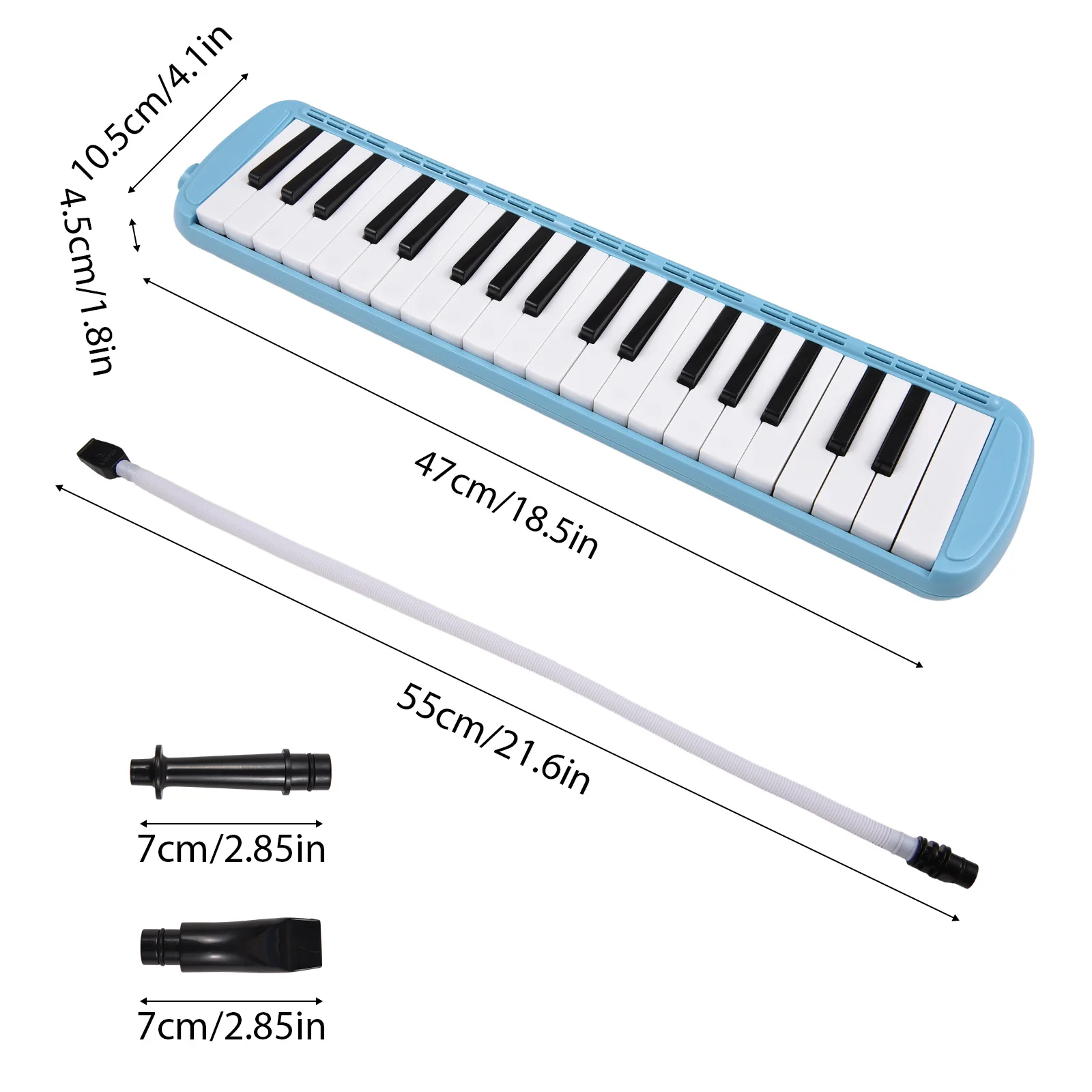 Portable Musical Instrument 37-Key – Beginner Wind Instrument, Includes ...