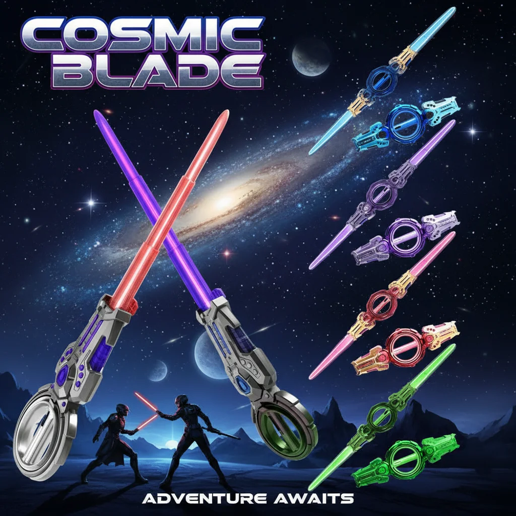 Double Ended Retractable Lightsaber Toy Double Edged Multiple Lighting ...