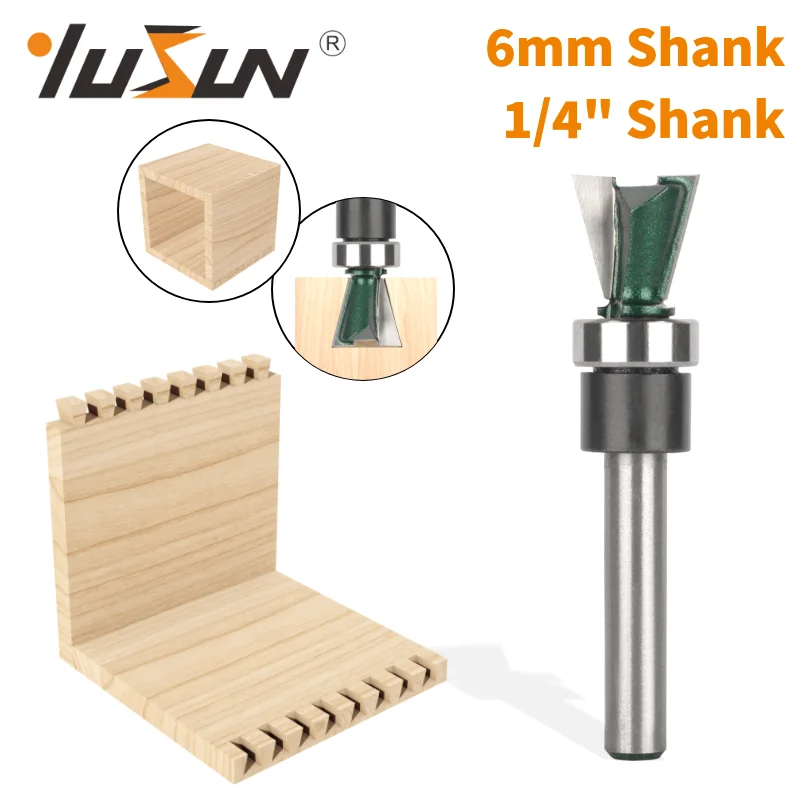 Yusun Dovetail Bit With Bottom Bearing Router Bit Woodworking Milling ...