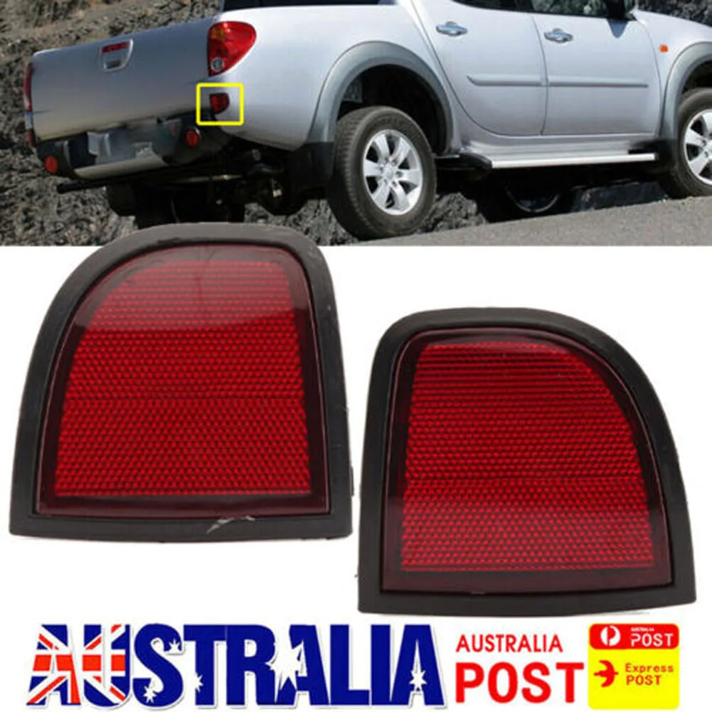Left-Right-Rear-Bumper-Light-Reflector-for-Mitsubishi-Triton-ML-MN-L200 ...
