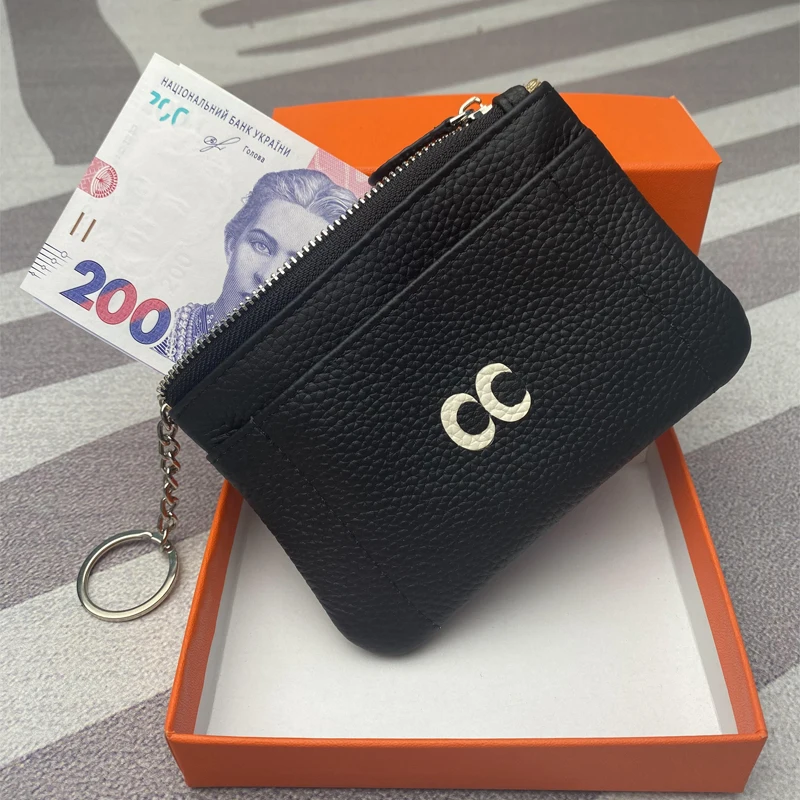 Top-luxury-women-s-top-Leather-Mini-shell-zero-purse-zipper-leather ...