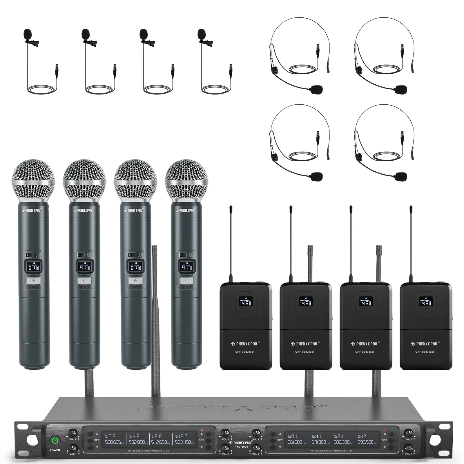 Phenyx-Pro-8channels-Mics-Bodypack-Transmitter-and-Handheld-microphone ...