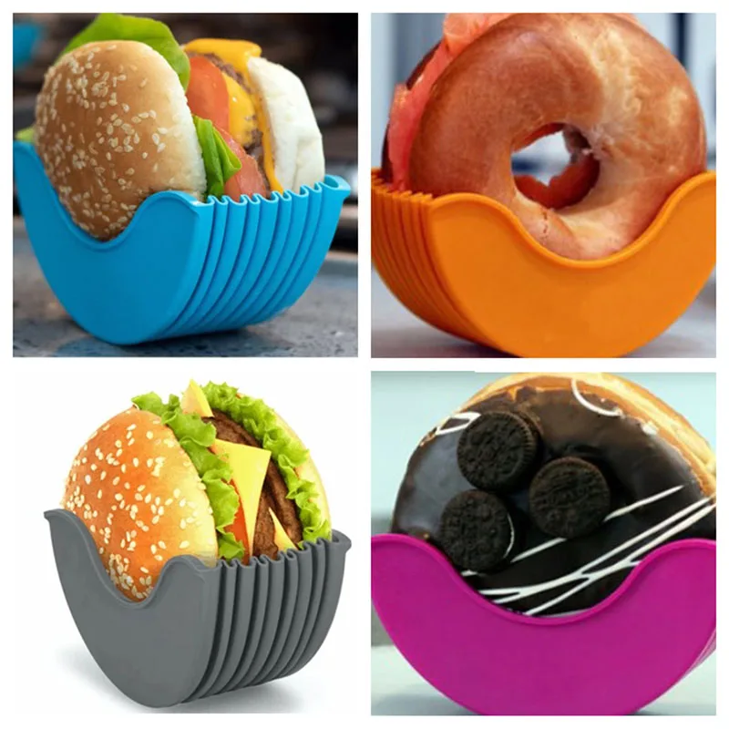 Burger-Holders-Reusable-Anti-dirty-Hands-Silica-Gel-Sandwiches-Holder ...