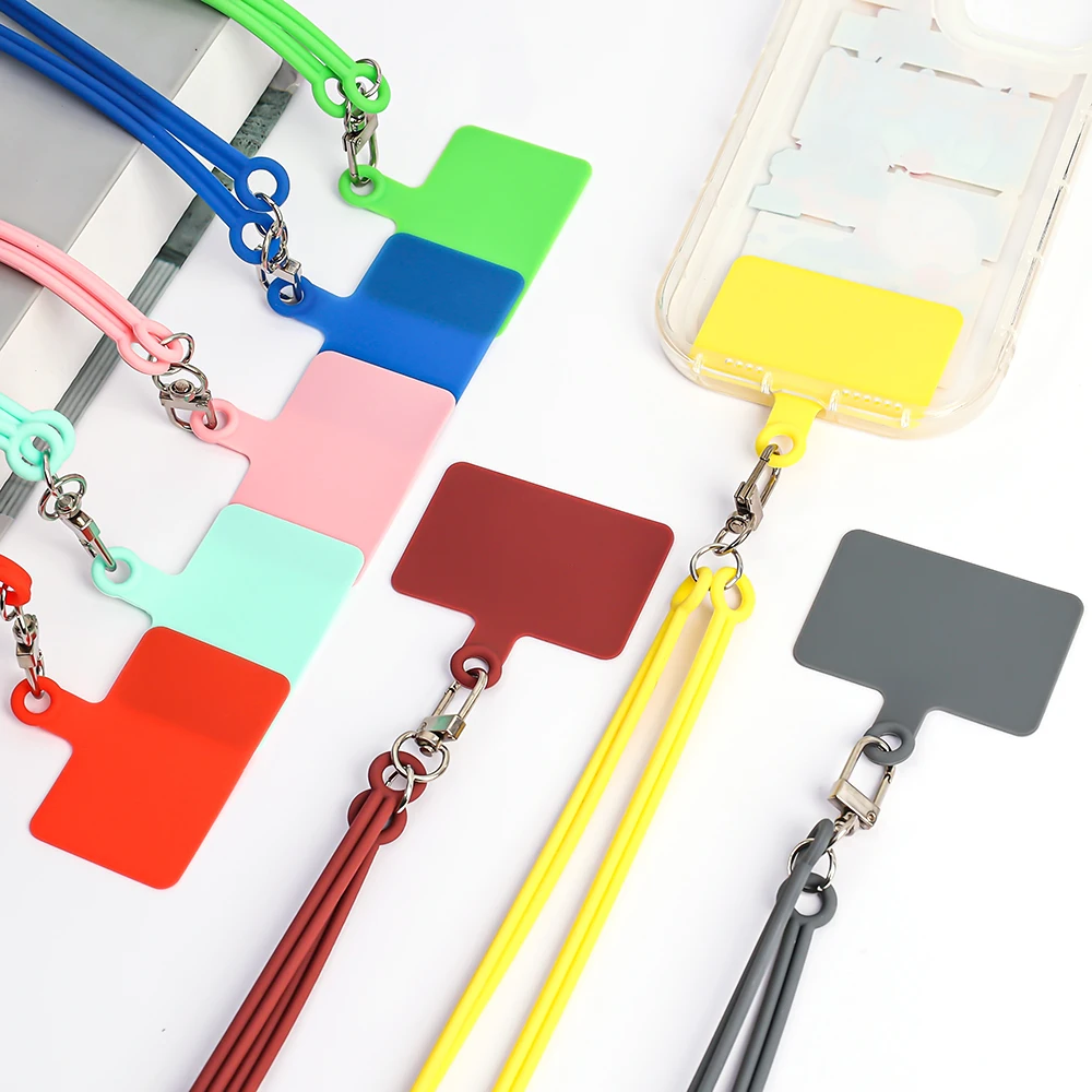 Soft Silicone Mobile Phone Lanyard Crossbody Phone Strap with Card ...