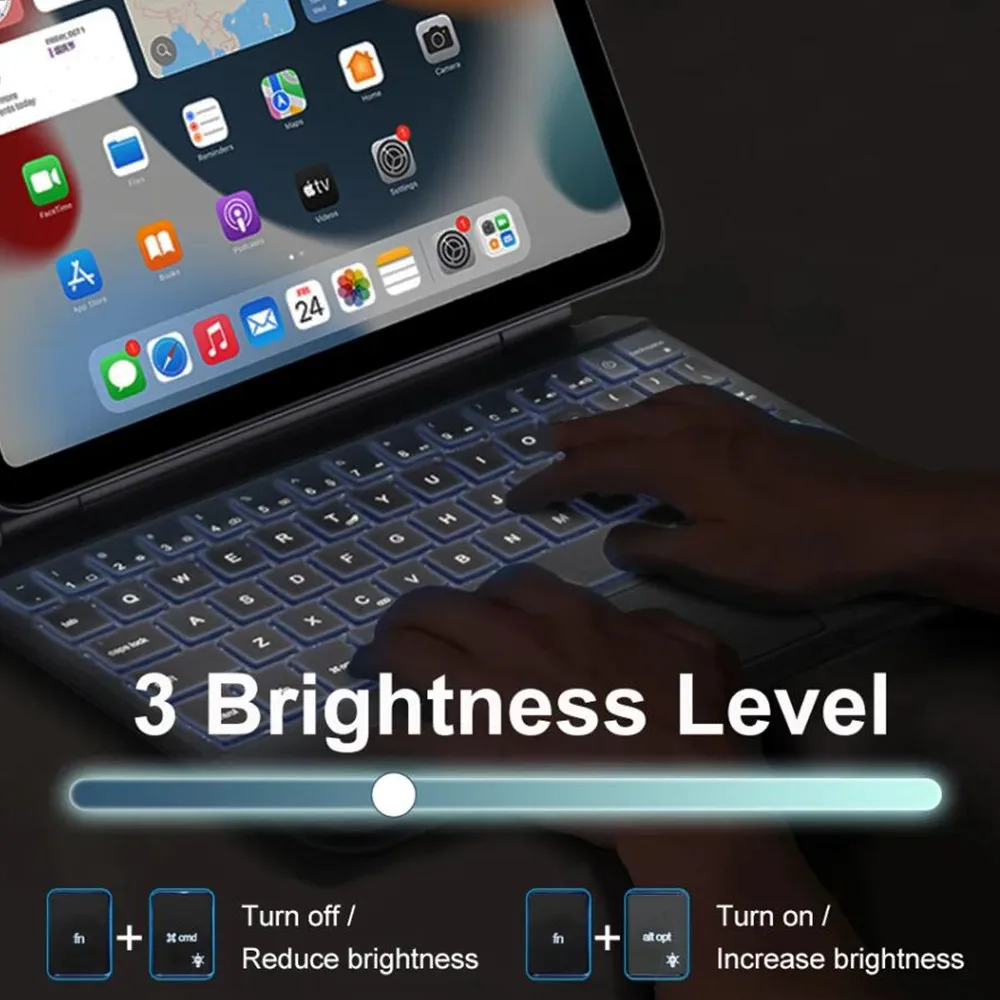 Backlight Magic Keyboard Case For iPad Mini 7 Pad Mini 6 8.3inch ...