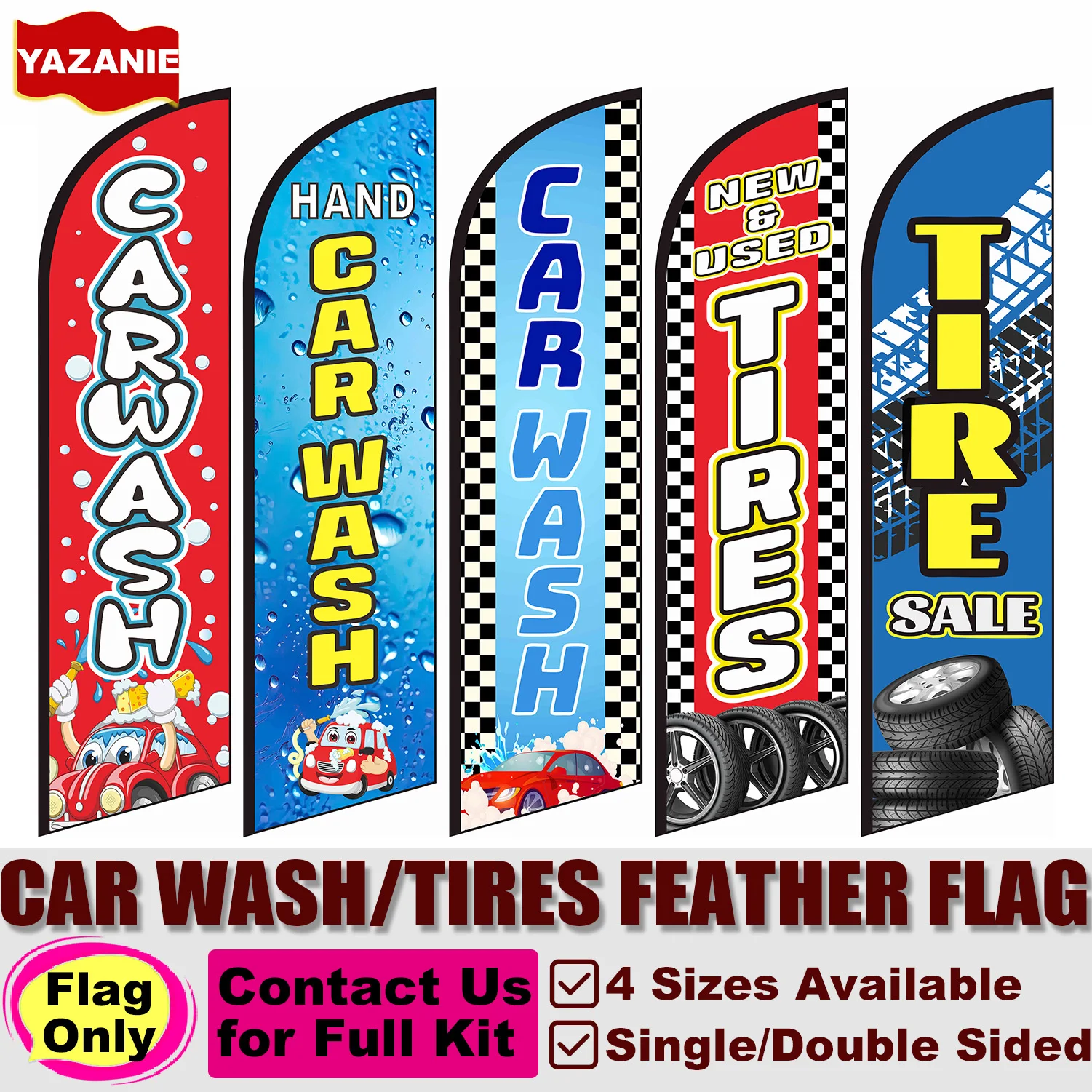 Hand Car Wash Flags