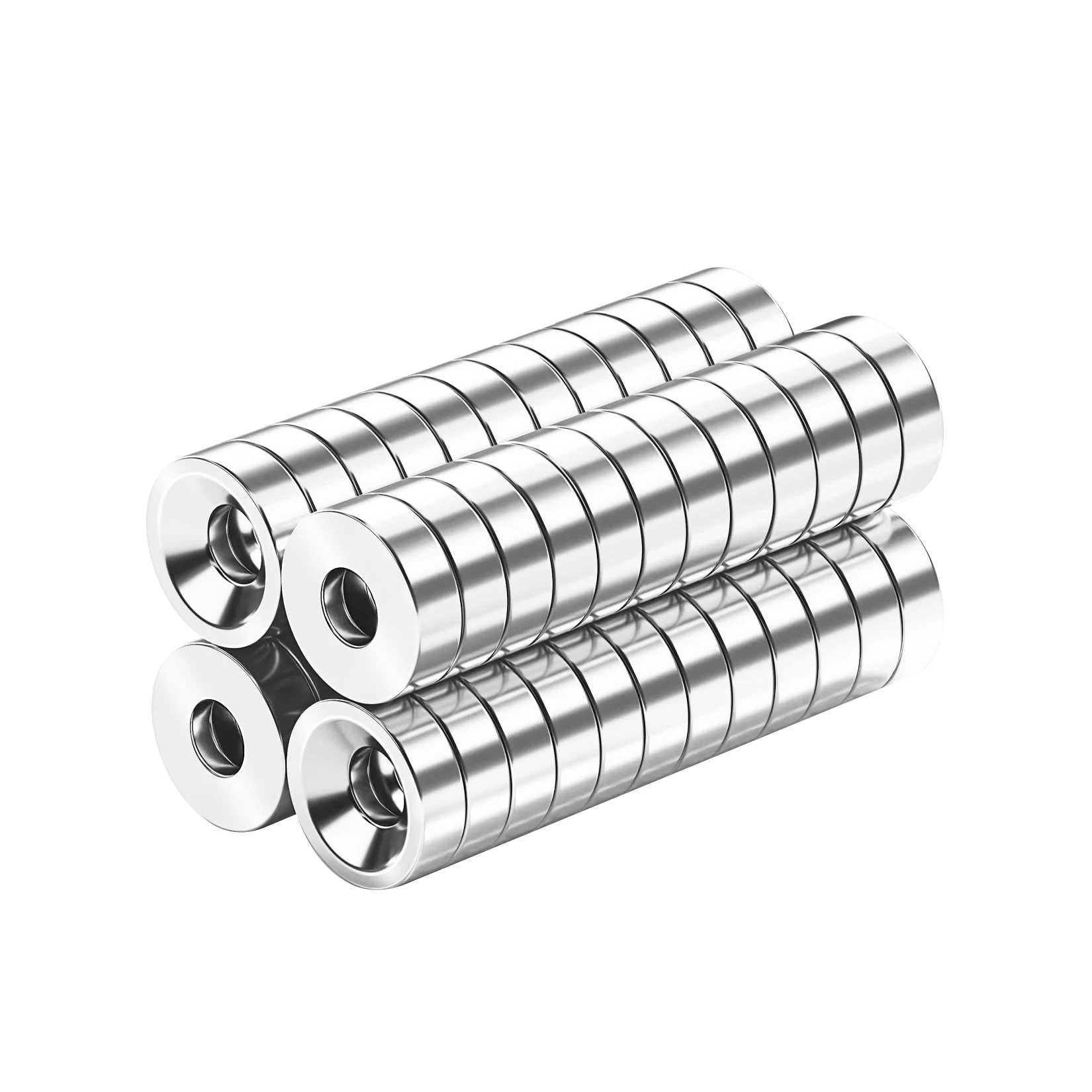 10-20-30PCS-Strong-Neodymium-Magnets-with-Hole-Dia10mm-With-M4 ...