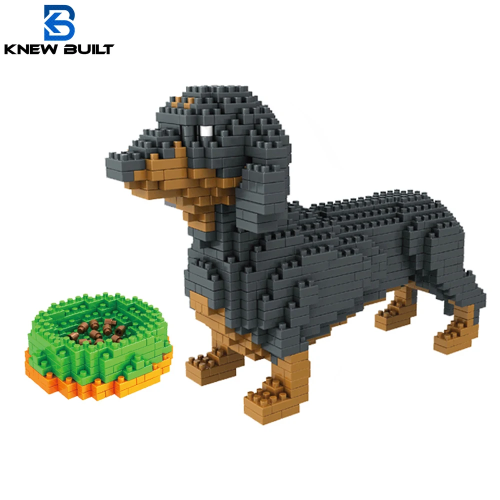 KNEW-BUILT-Dachshund-Dog-Model-Mini-Building-Block-Toy-Set-9-Style-for ...