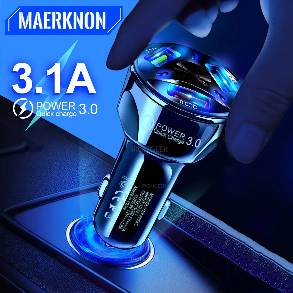 30W-3A-Car-Charger-Quick-Charge-3-0-4-0-Universal-3-USB-Port-Fast ...