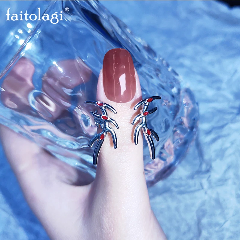 Gothic-Irregular-Butterfly-Zircon-Rings-For-Women-Punk-Red-Crystal ...