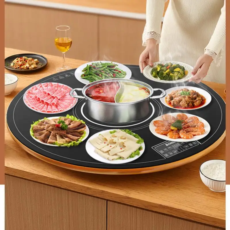 CHIGO-Electric-Food-Warmer-Plate-with-Induction-Cooker-Rotatable-Food ...