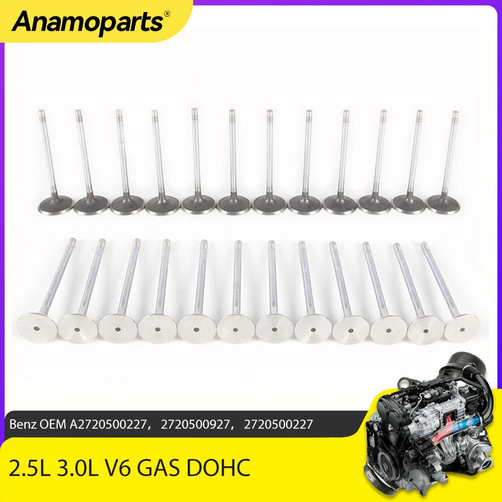 Engine Intake & Exhaust Valve Kit fit 2.5 3.0 L M272 V6 GAS DOHC For ...