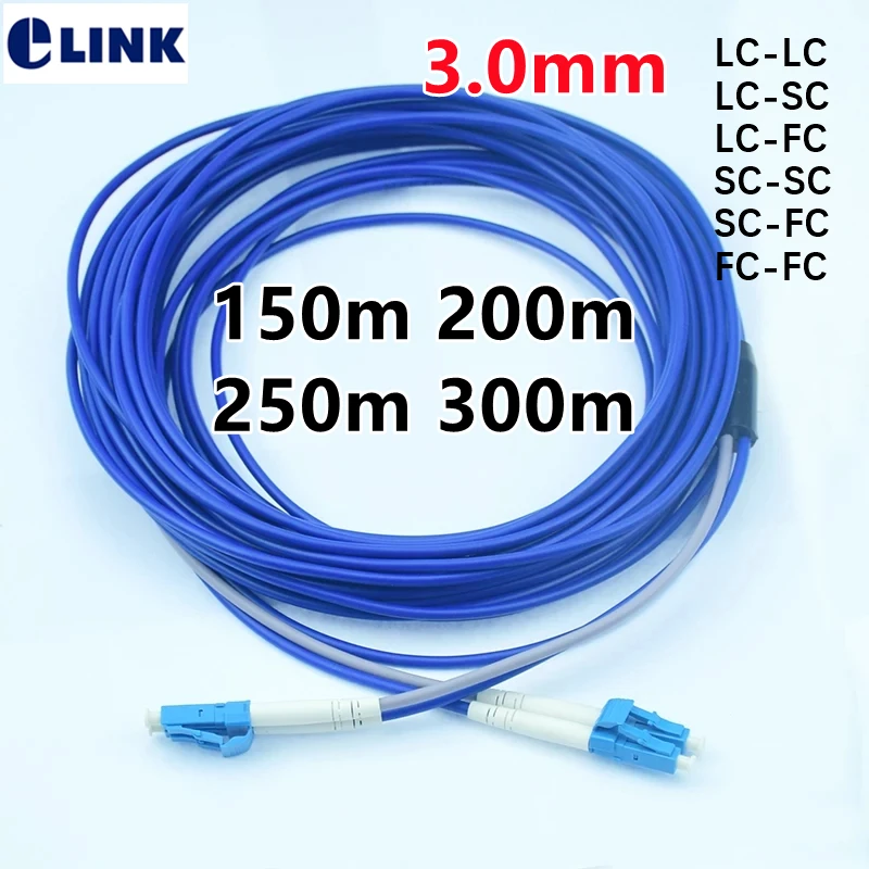 150m200m250m300mtr Armored 2C Fiber Patch Cord 2 fibers SC LC FC SM ...