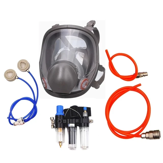 Vegyi Laboratóriumi Teljes Maszk, Légzőkészülék Pneumatikus Spray ...