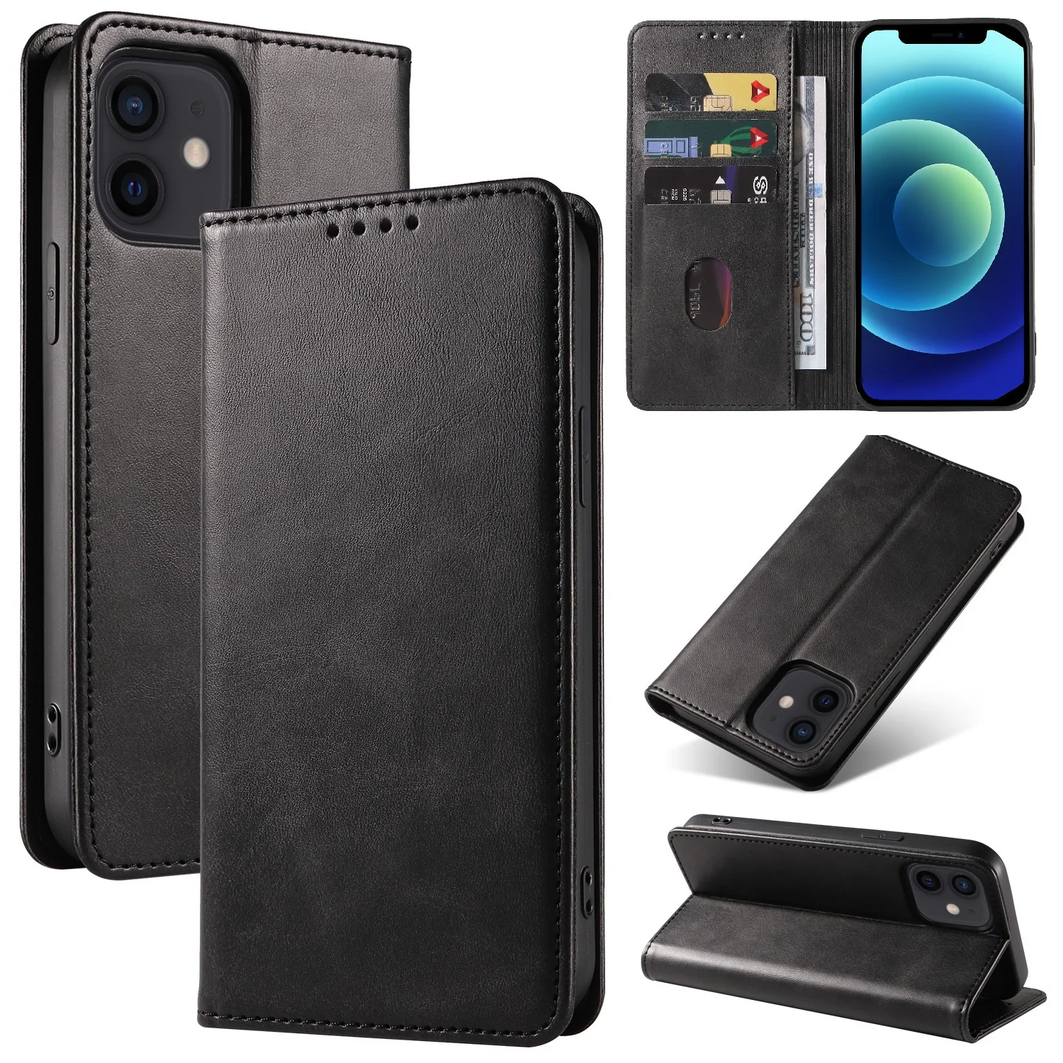 Wallet Card Magnetic Flip Leather Case For iPhone 15 Pro Max 14 Plus 13 12 11 SE 2022 2020 X XR ...