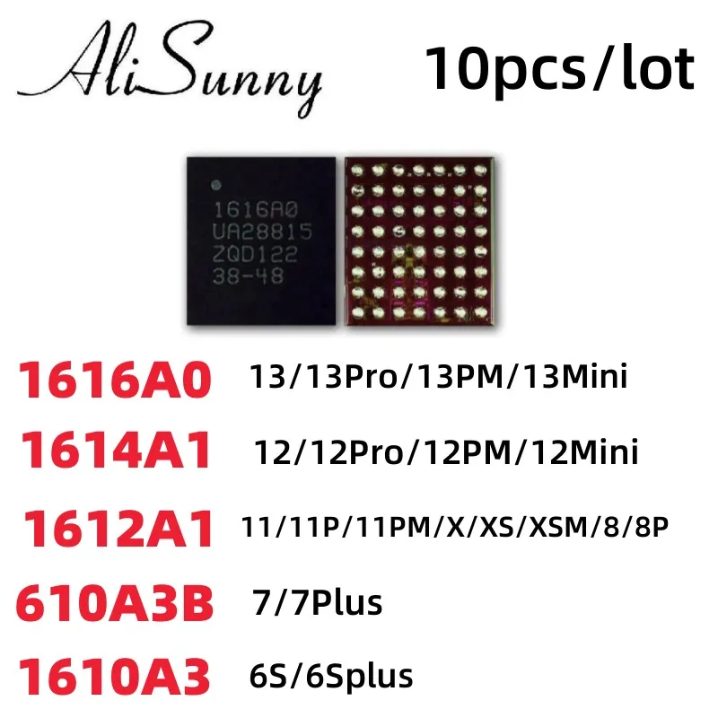 10 Pces Usb Tristar U2 Usb Ic Chip Para Iphone 11 12 13 Pro Max X Xs 7 ...