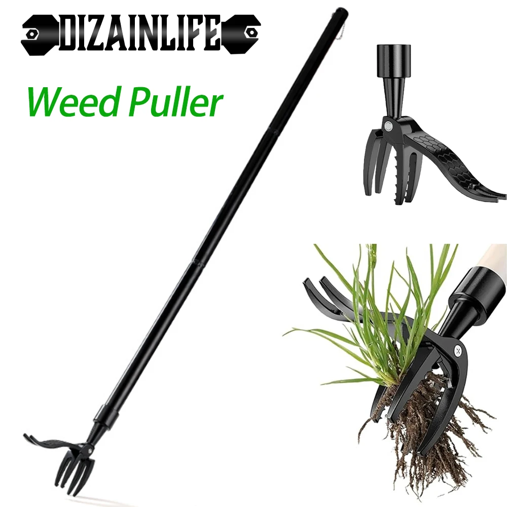 Stand-Up-Weed-Puller-Claw-Steel-Head-Weeder-Gardening-Digging-Weeder ...