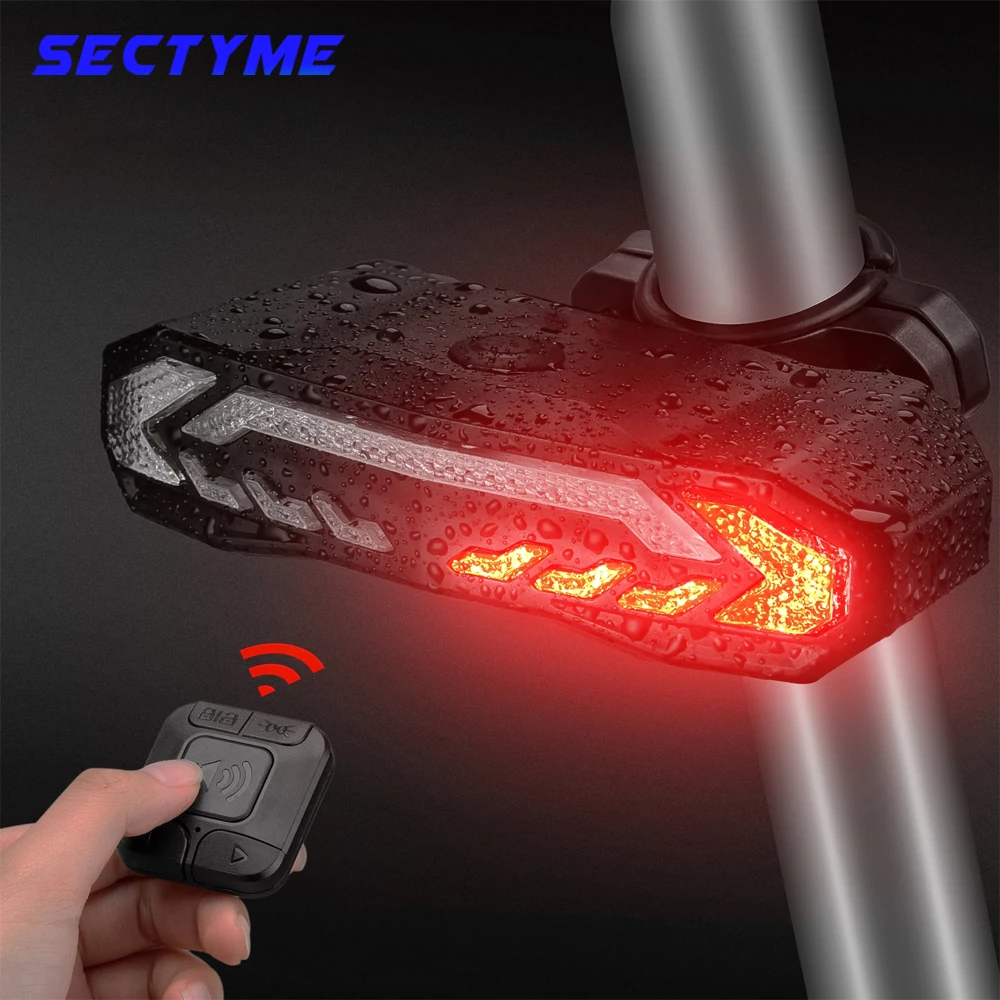 Bike Motorcycle Taillight Alarm Brake Light | Wireless Rear Turn Signal ...