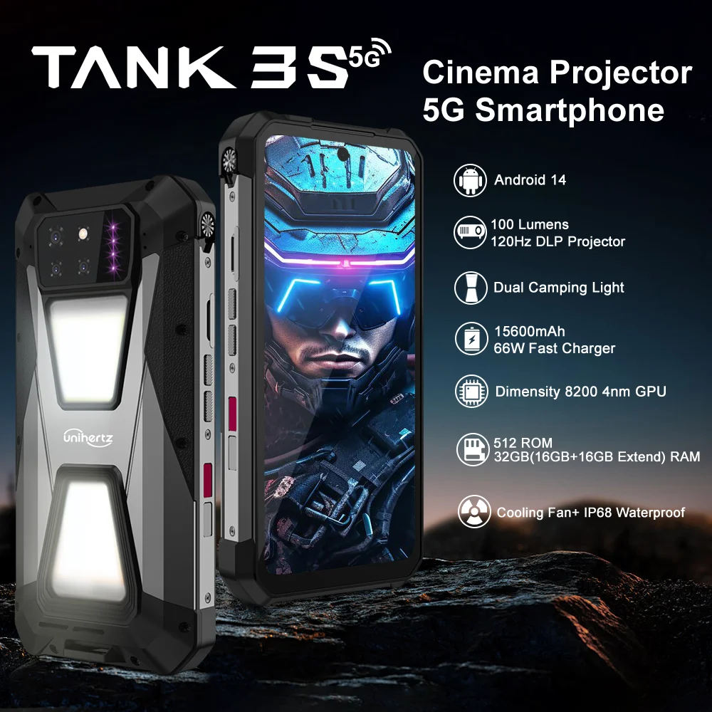 Unihertz-tel-fono-inteligente-tank-3s-8849-dispositivo-con-proyector ...
